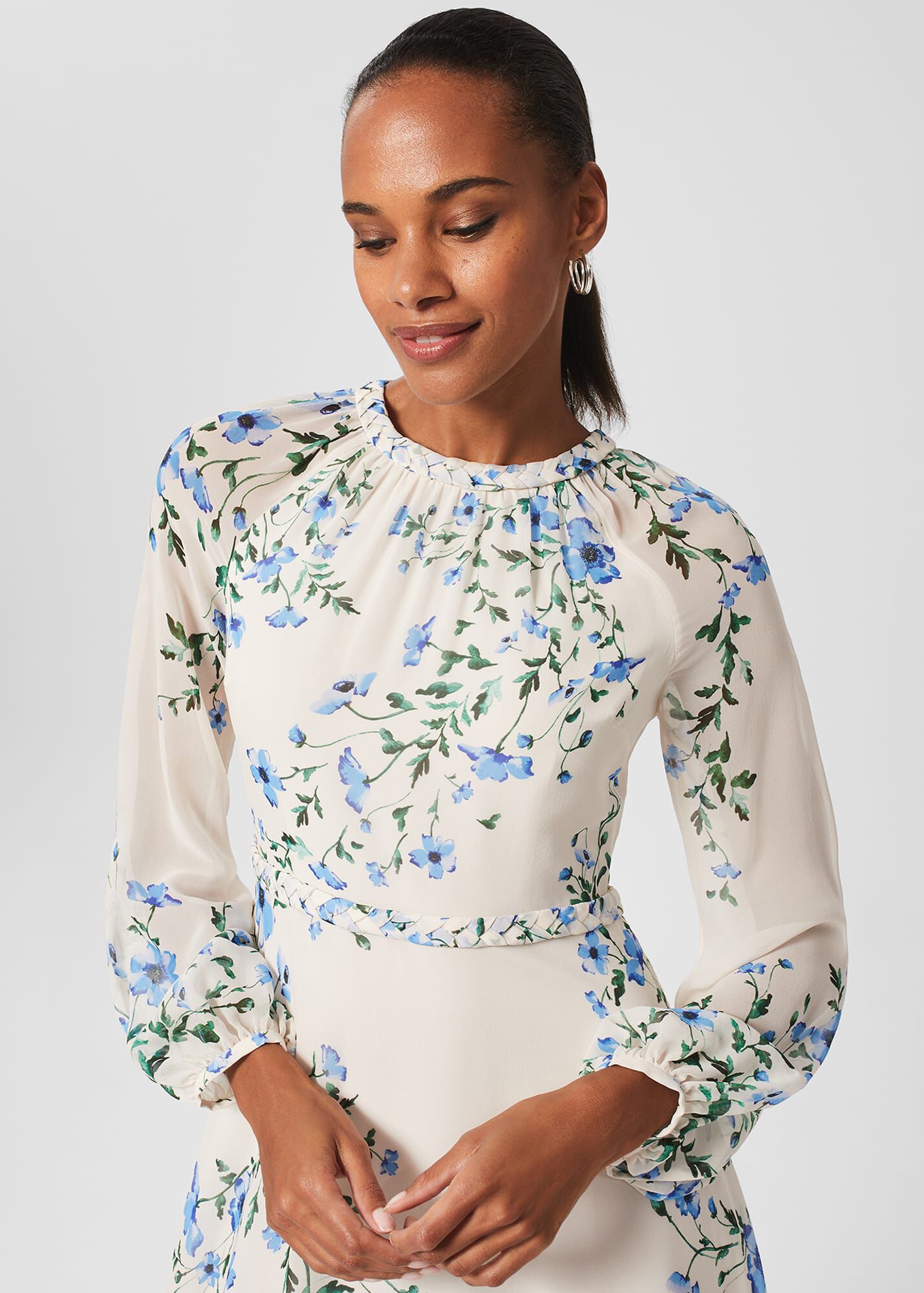 Renee Silk Floral Dress | Hobbs UK