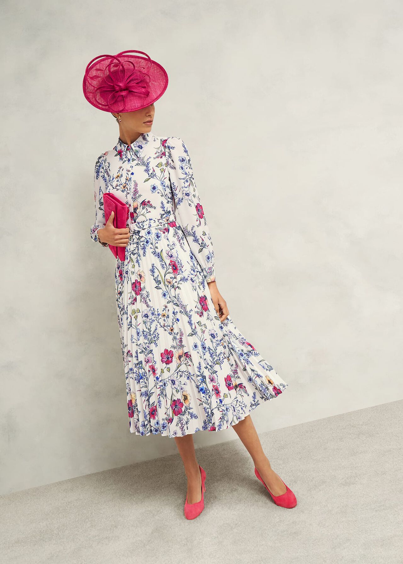 Ashleen Pleated Shirt Dress | Hobbs ROW