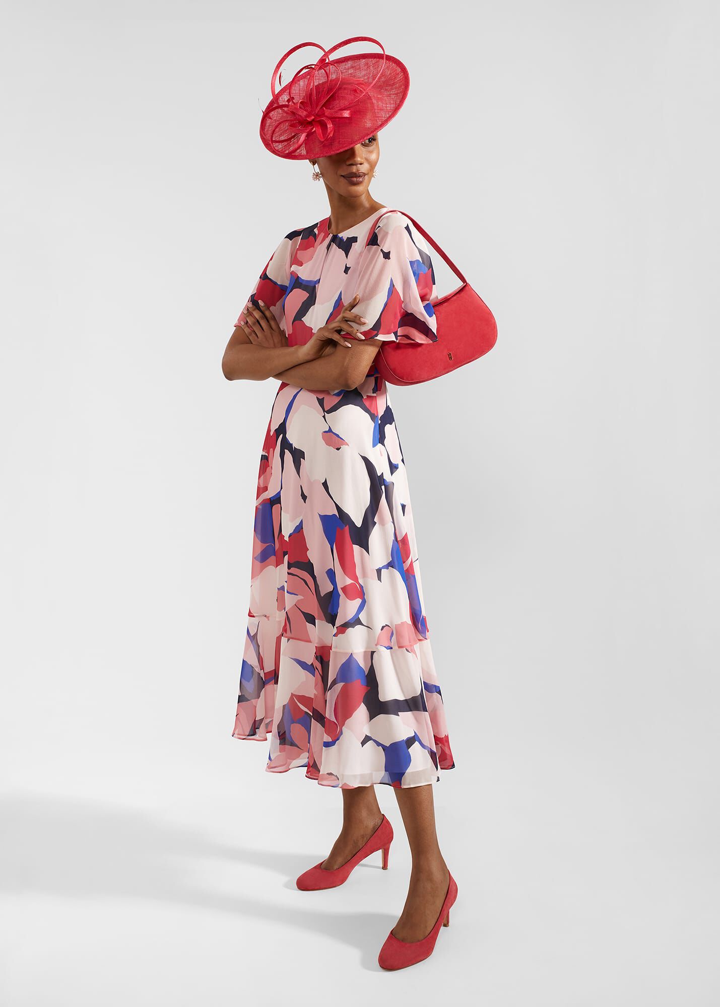 Freya Silk Midi Dress | Hobbs US
