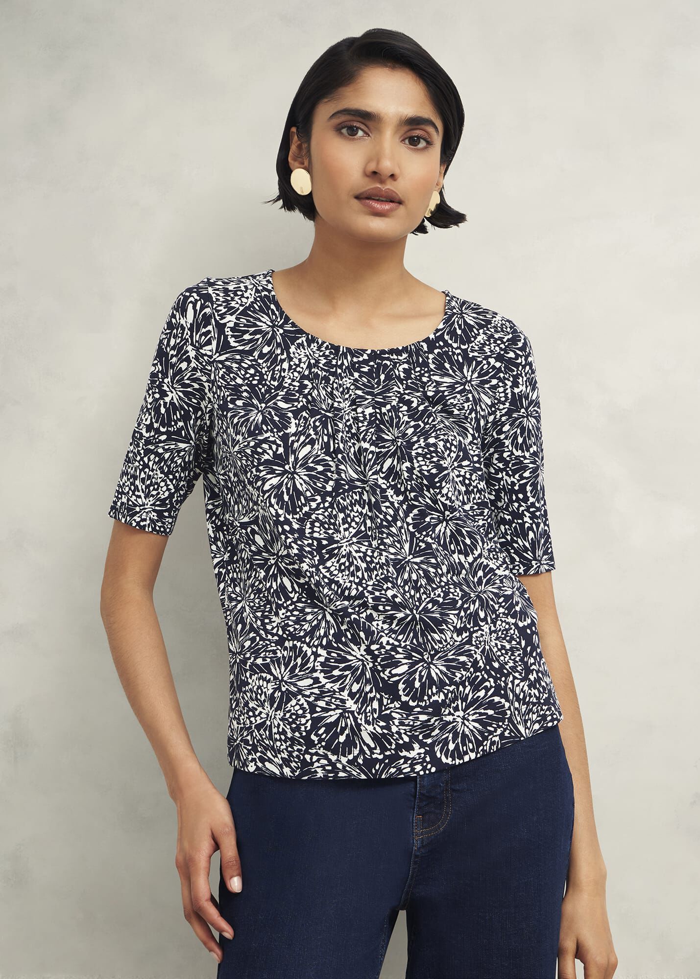 Jacqueline Print Top | Hobbs UK