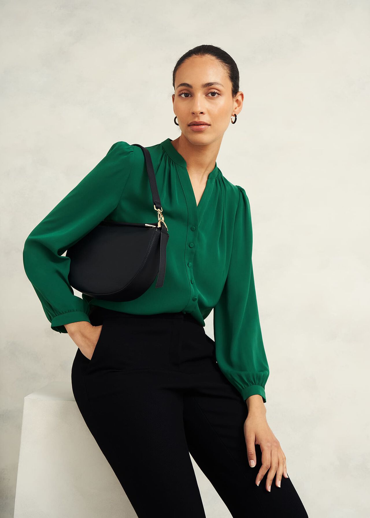 Chiswick Leather Shoulder Bag | Hobbs ROW