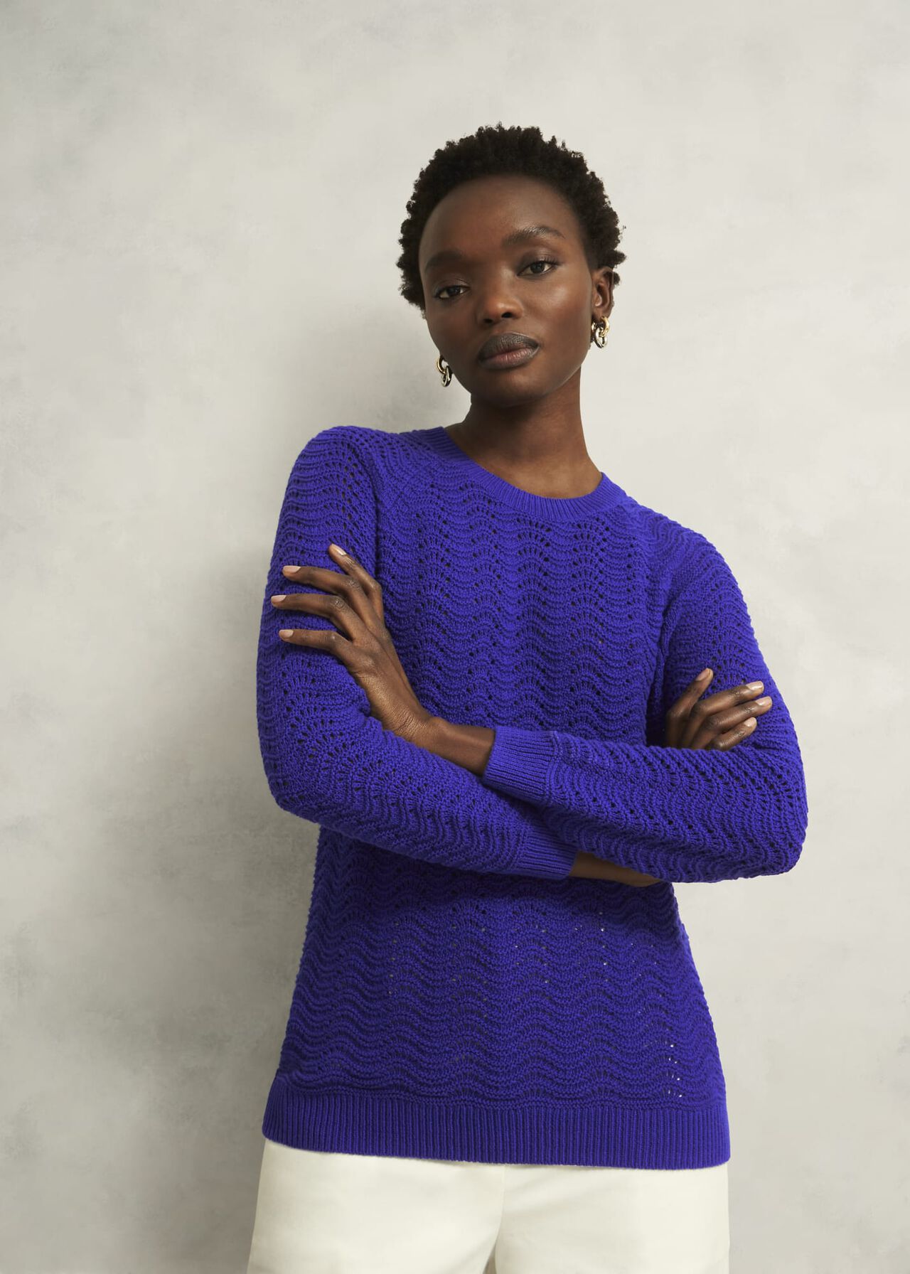 Lulu Cotton Jumper | Hobbs UK