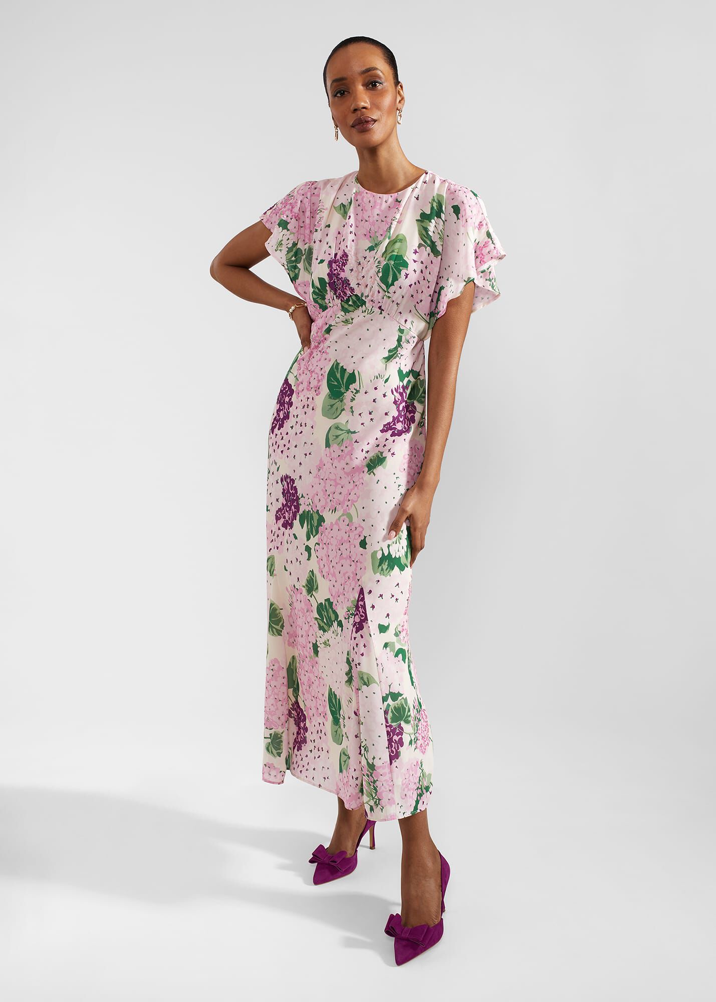 Lalena Sequin Floral Dress | Hobbs UK