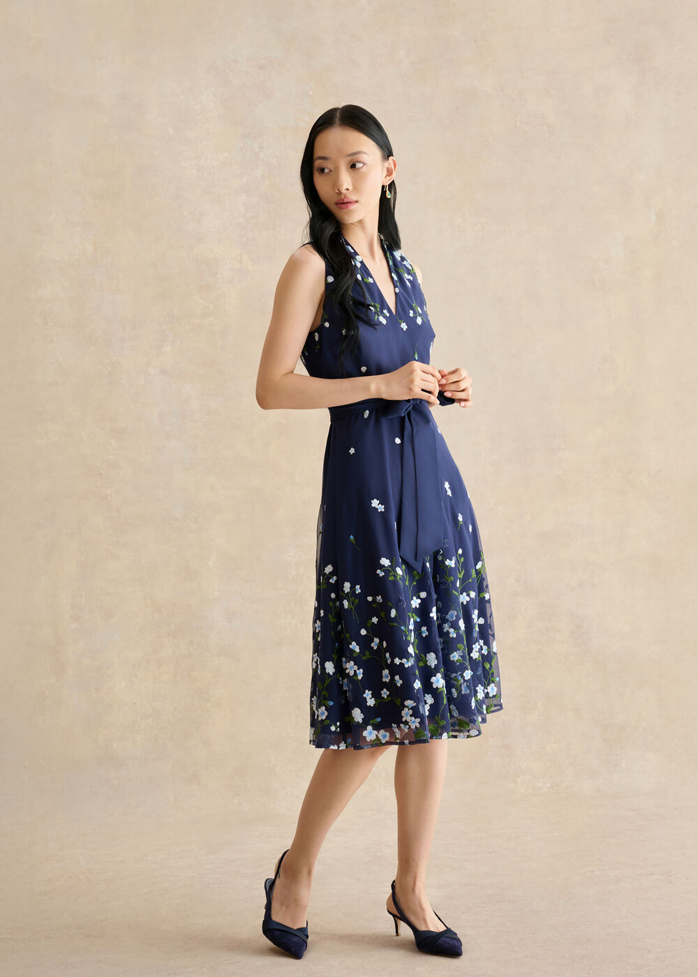 Aria Floral Embroidered Dress | Hobbs ROW