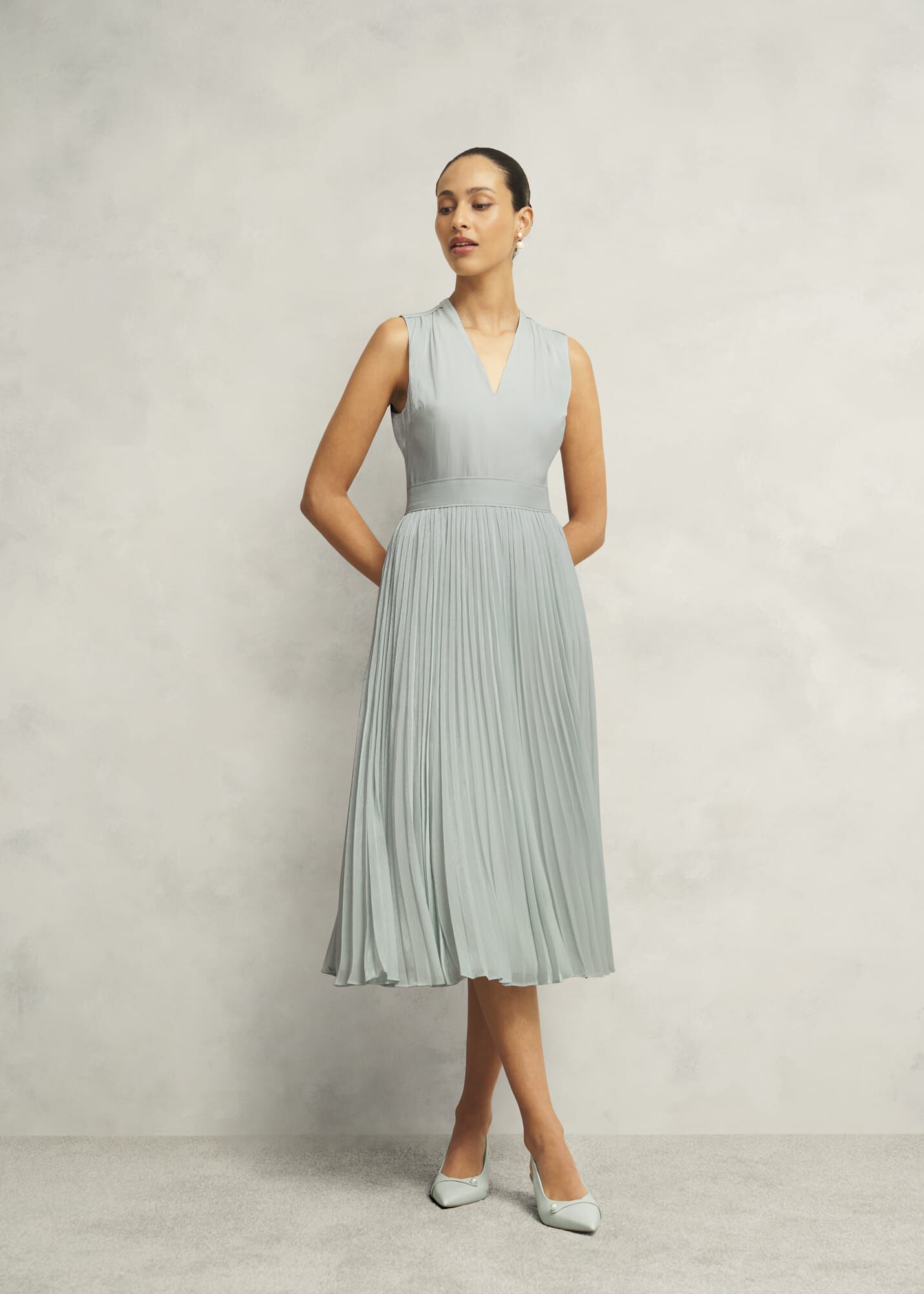 Alexandra Pleated Dress | Hobbs UK