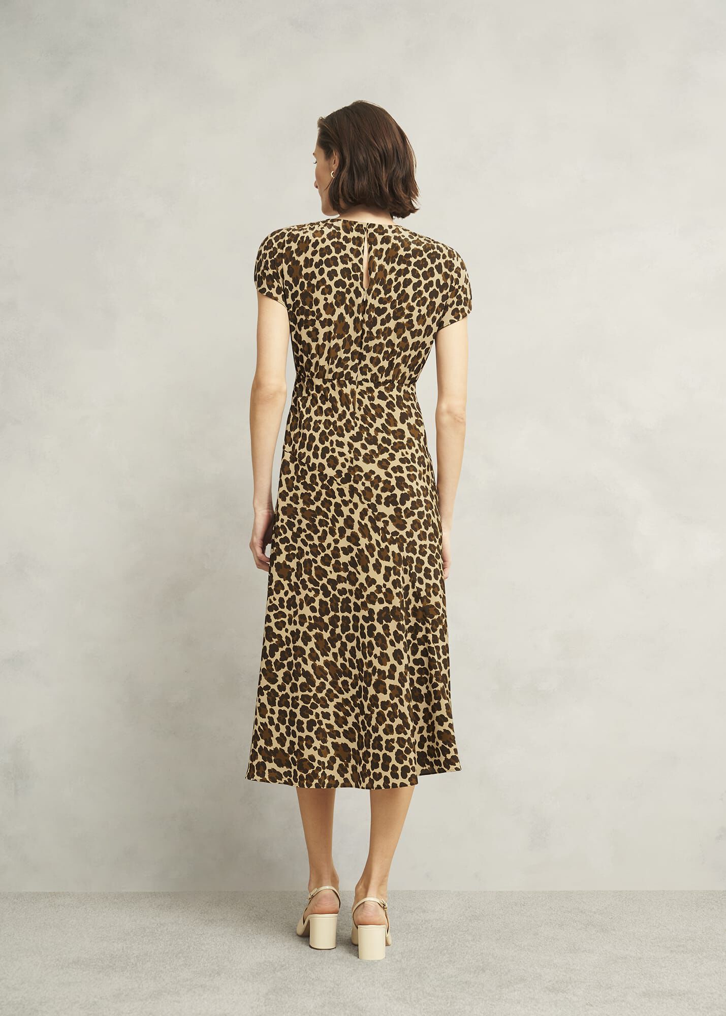 Hampton Leopard Silk Dress | Hobbs US
