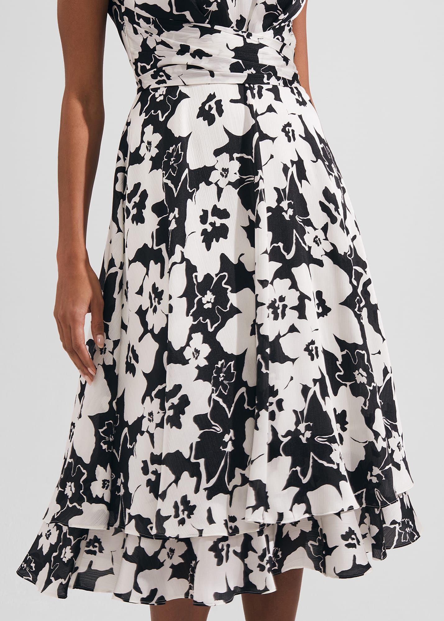 Viola Satin Fit And Flare Dress | Hobbs UK
