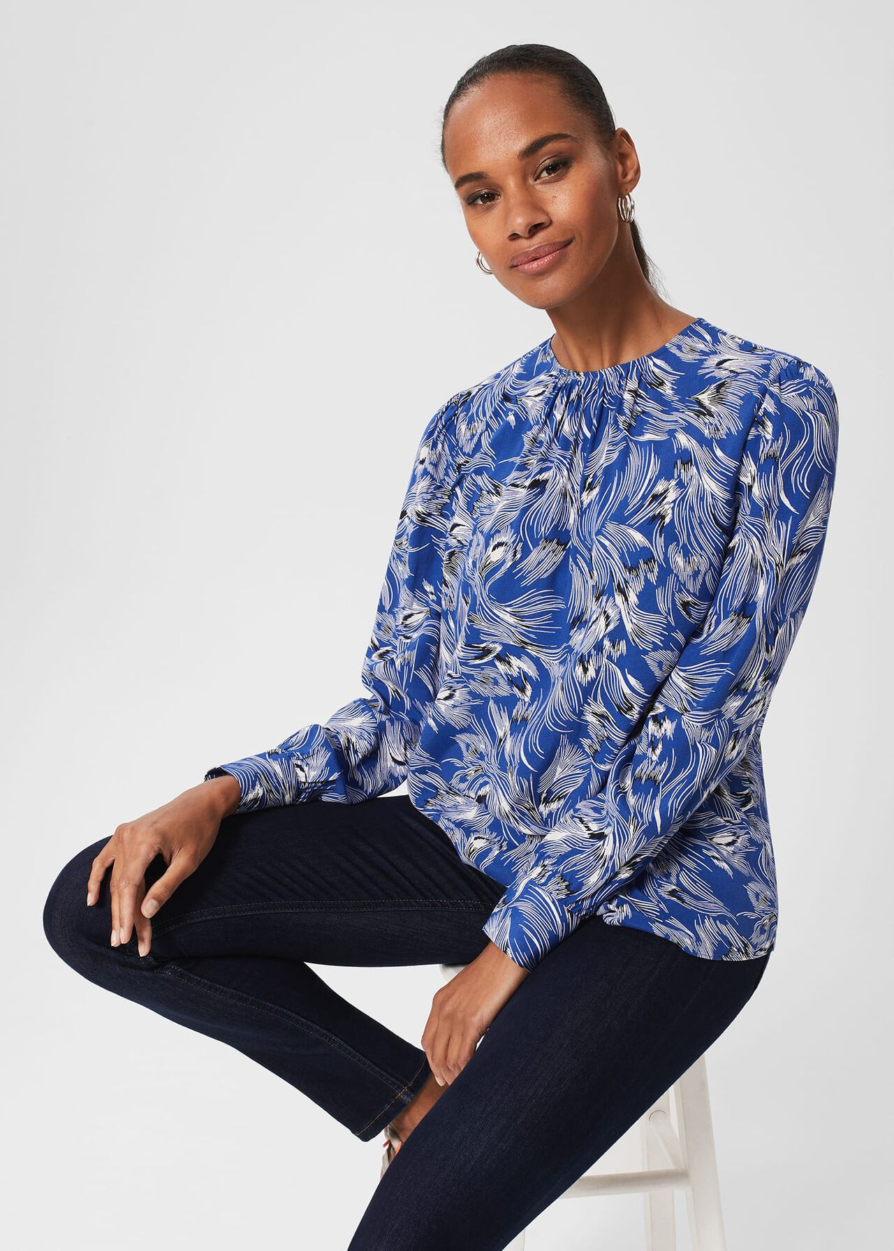 Fern Printed Blouse | Hobbs UK