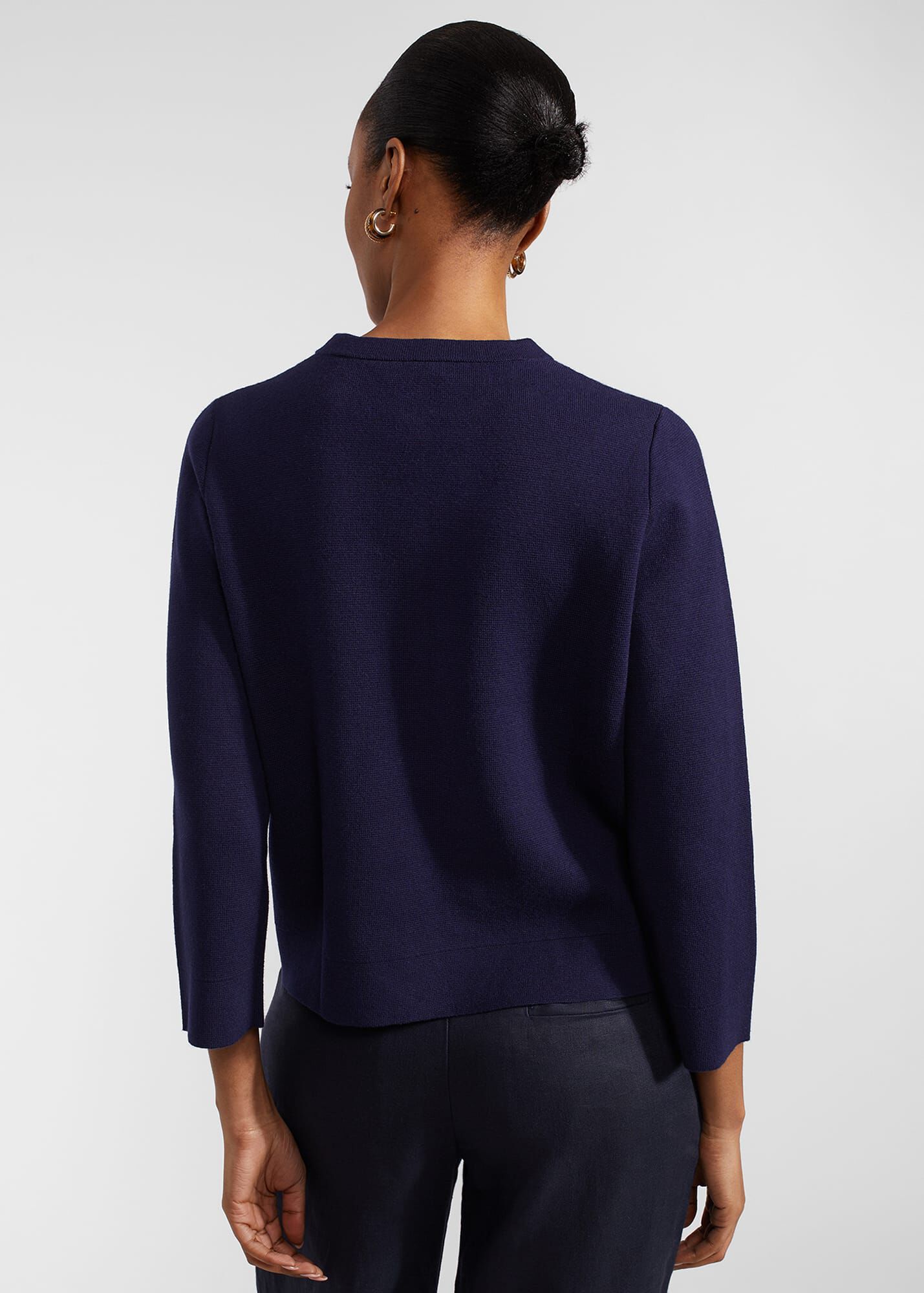 Sairey Cotton Wool Knitted Jacket | Hobbs US