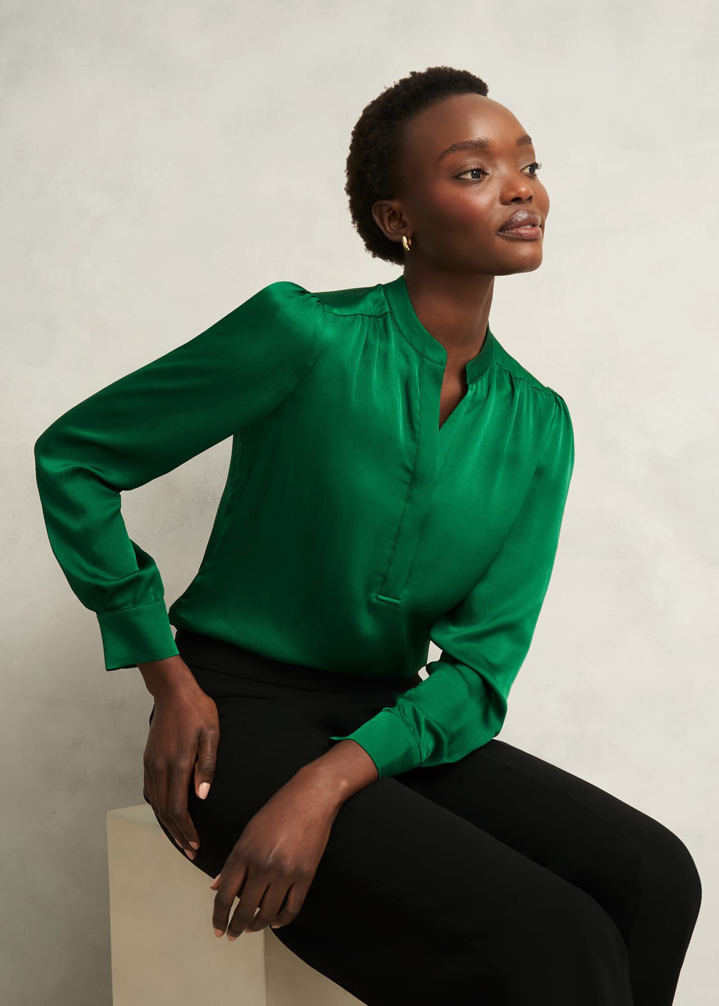 Jade Satin Blouse | Hobbs UK