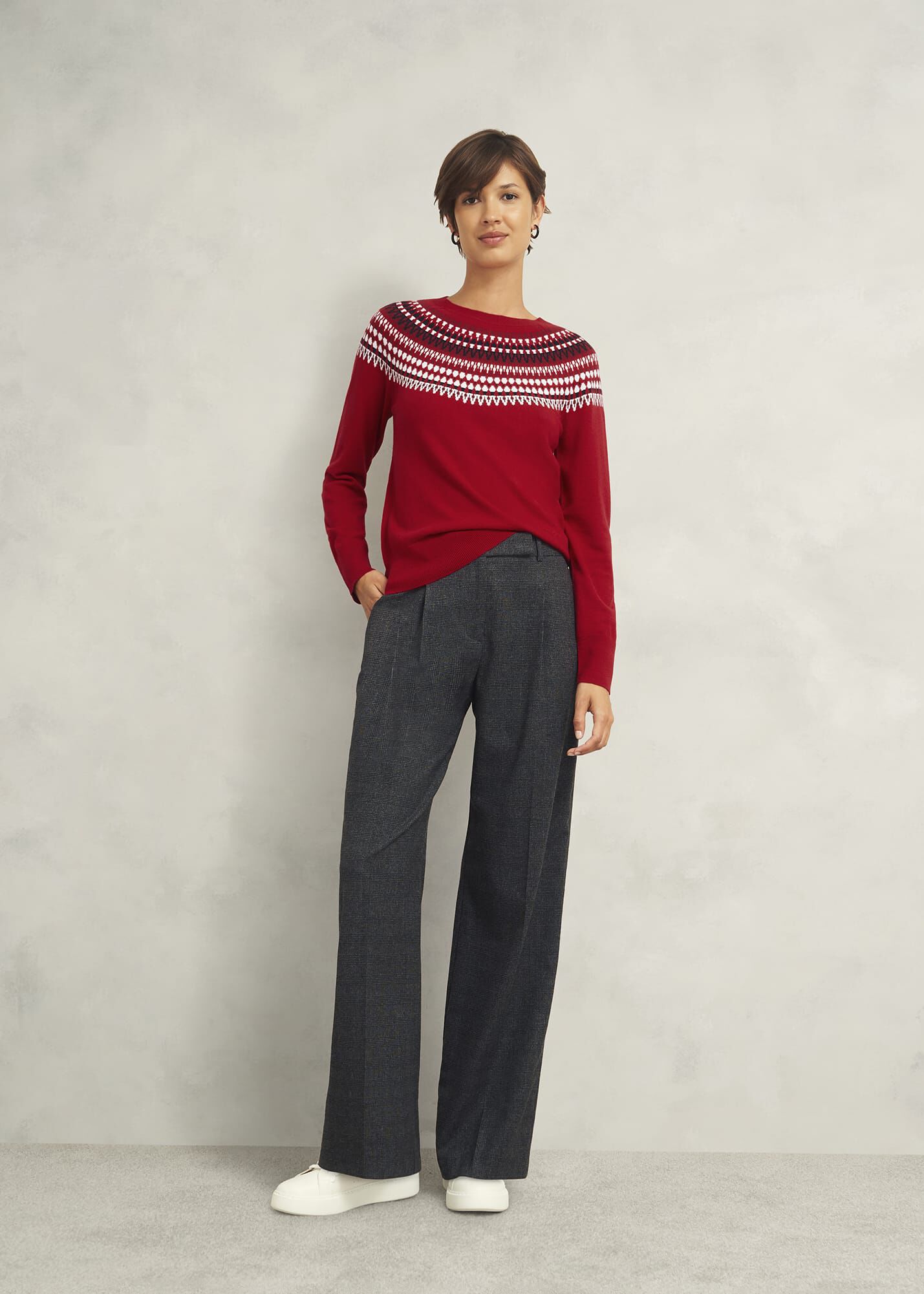 Greta Fairisle Sweater With Cashmere | Hobbs US | Greta Fairisle Sweater With Cashmere | Hobbs US |