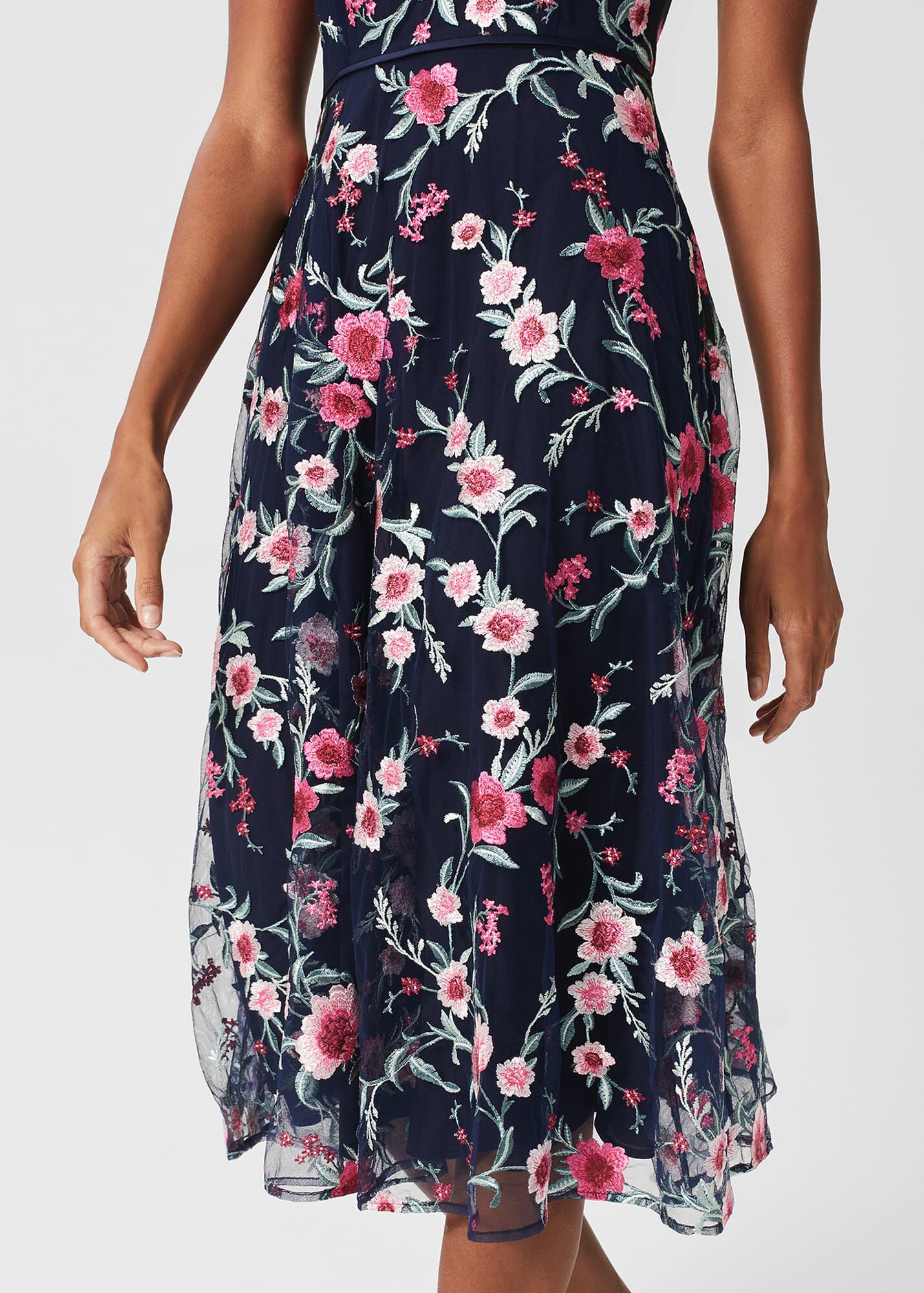 Rosella Embroidered Floral Dress | Hobbs UK