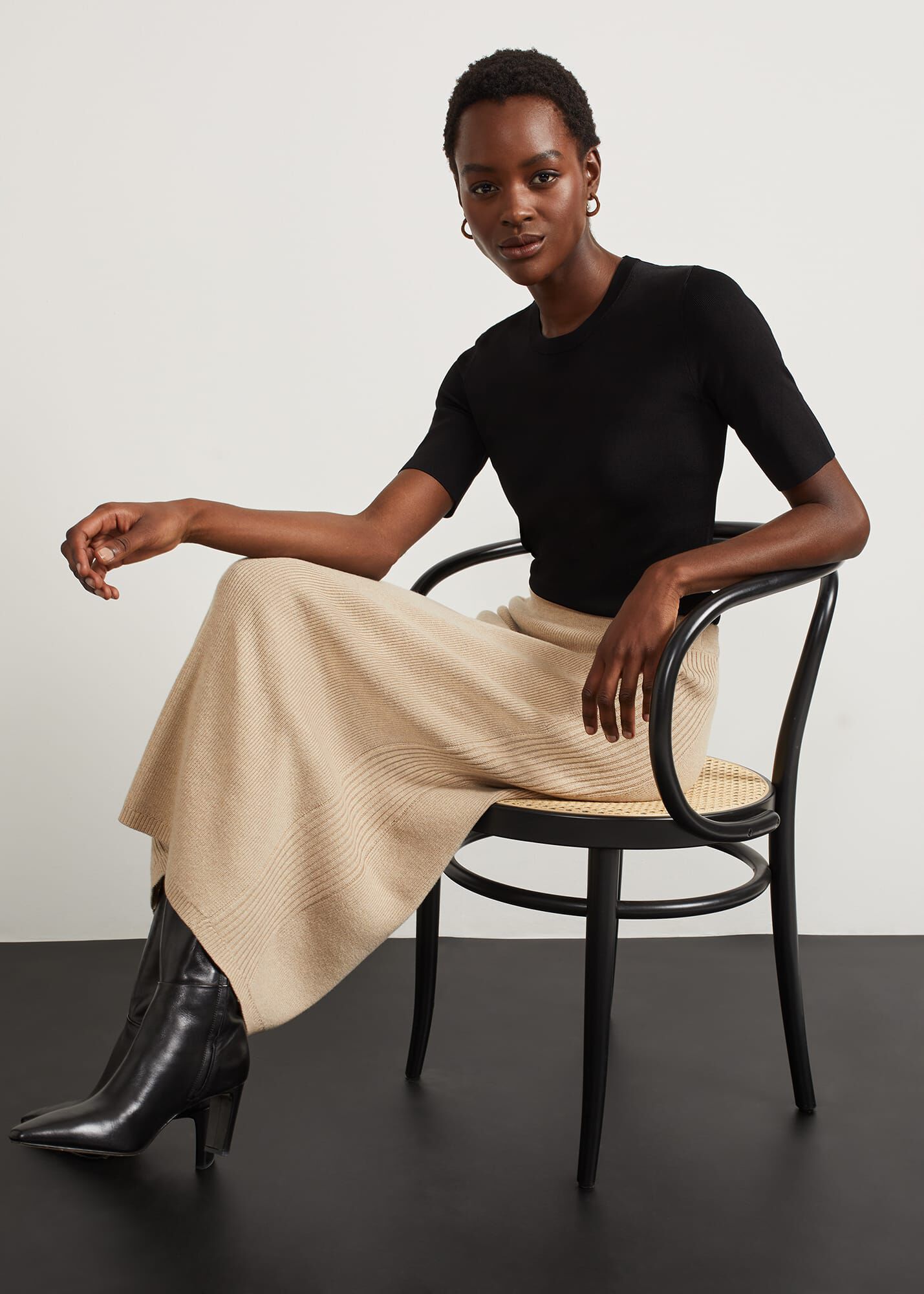 Lovell Co-Ord Wool Cotton Skirt | Hobbs UK