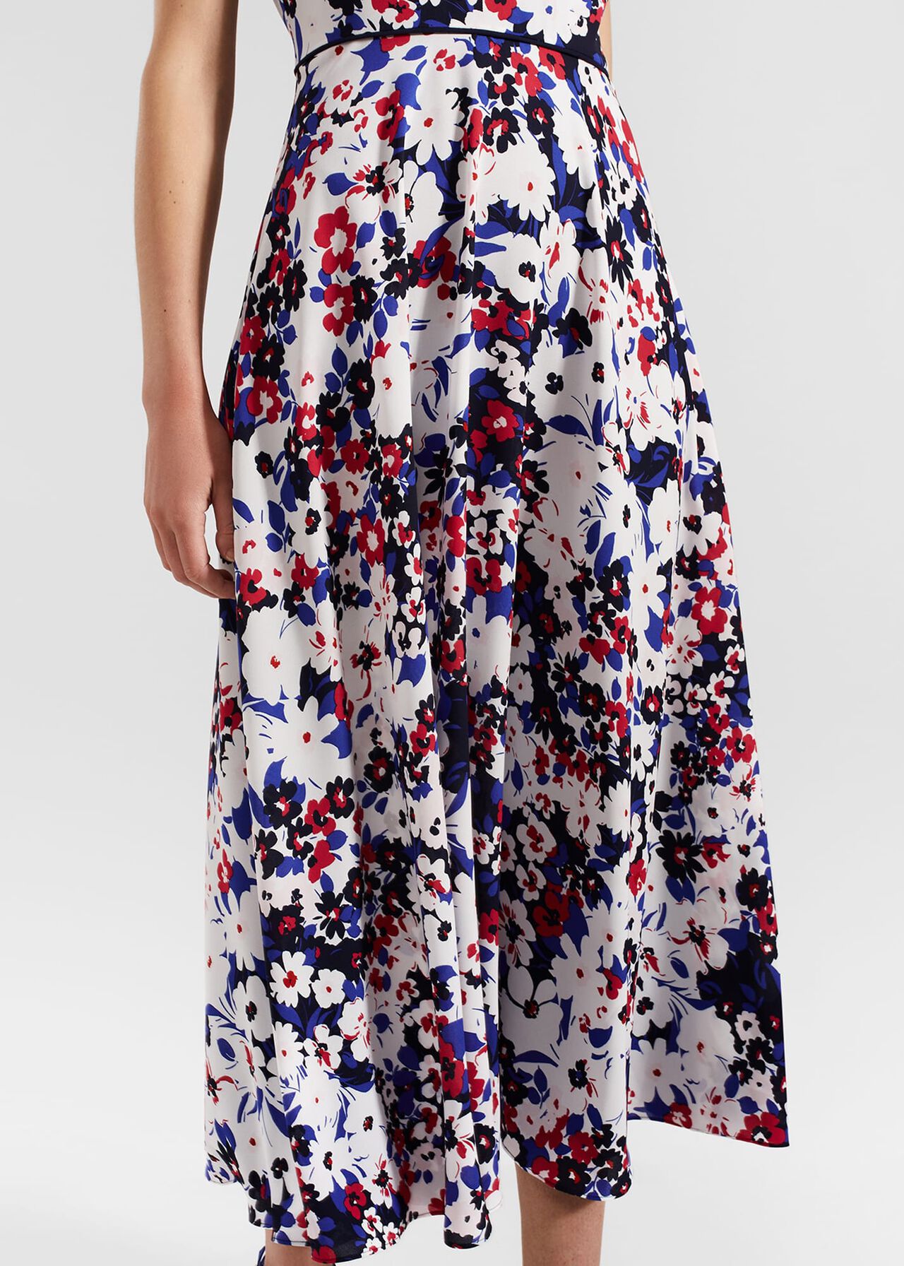 Carly Gathered Neck Floral Dress