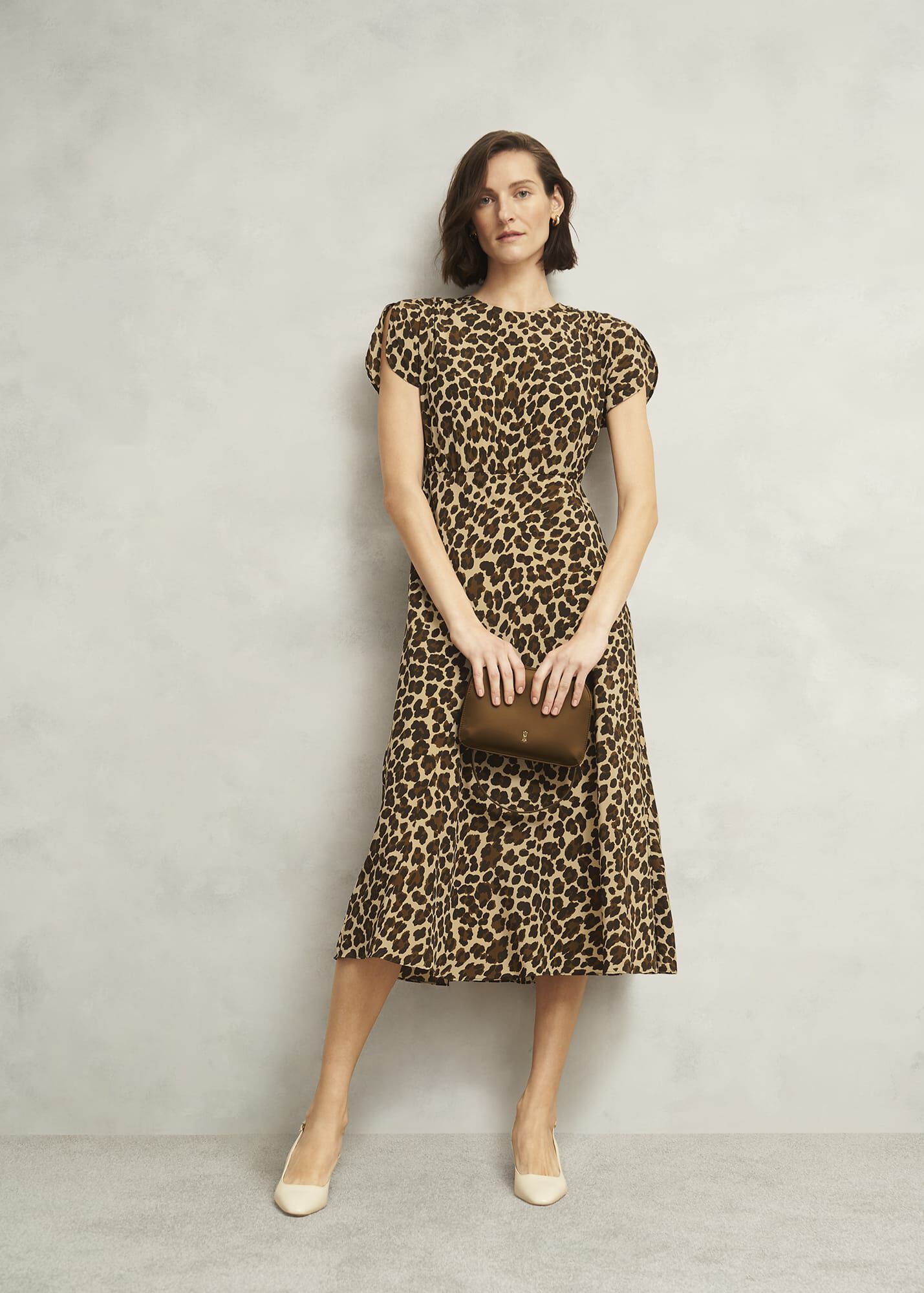 Hampton Leopard Silk Dress | Hobbs US