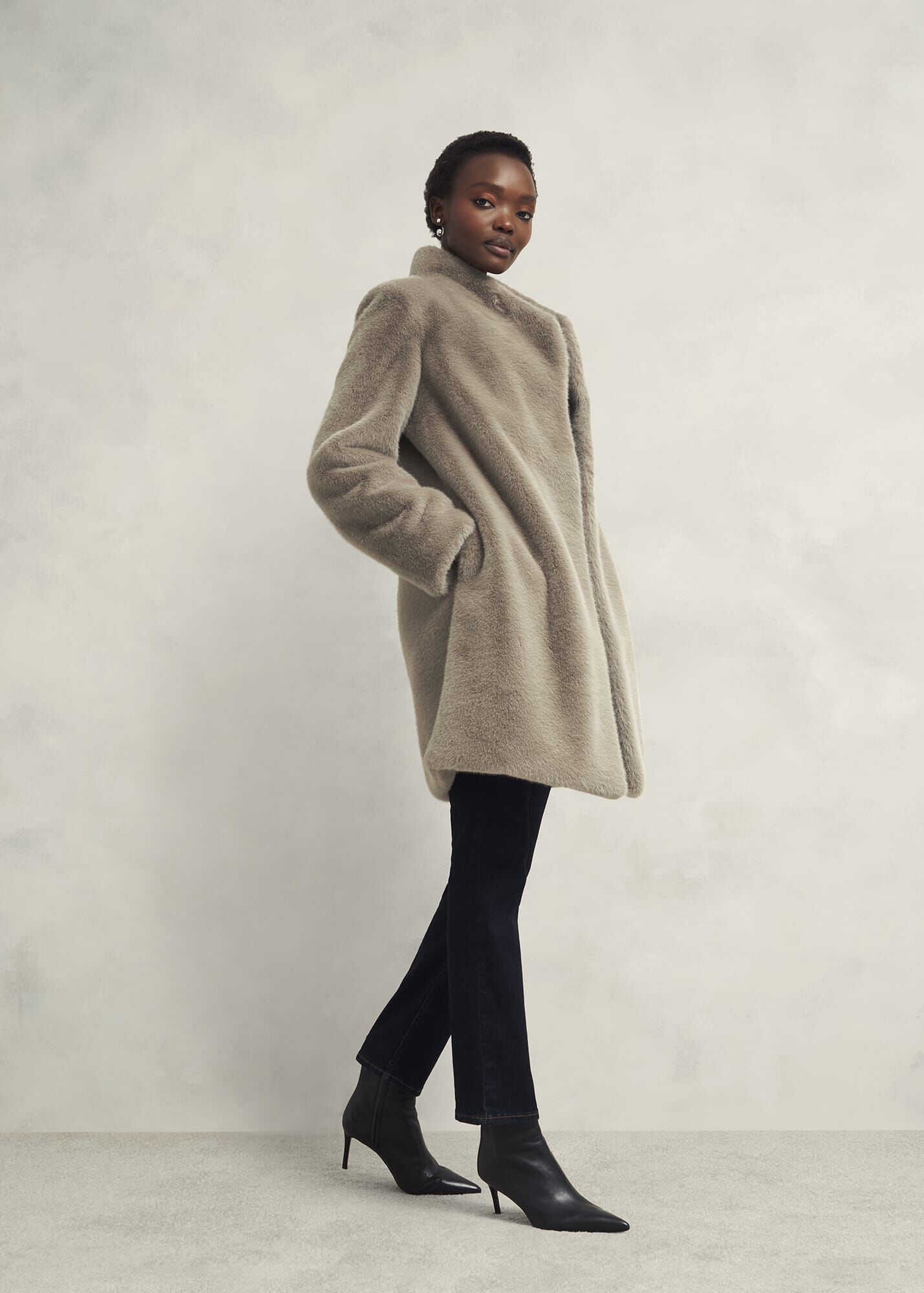 Tarini Faux Fur Coat | Hobbs UK