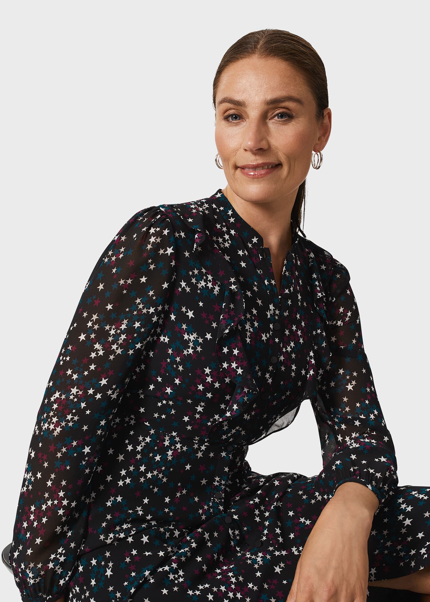 Erin Star Fit And Flare Dress | Hobbs UK