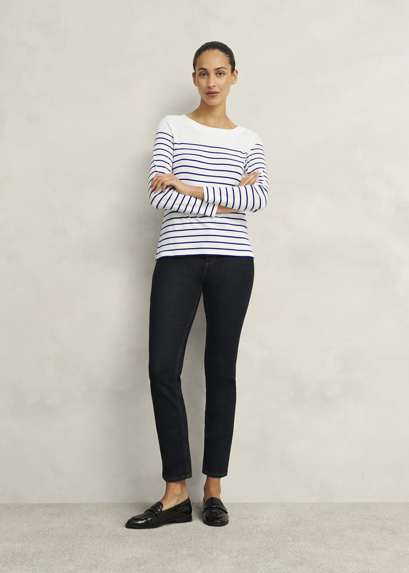 Constance Cotton Striped Top | Hobbs UK