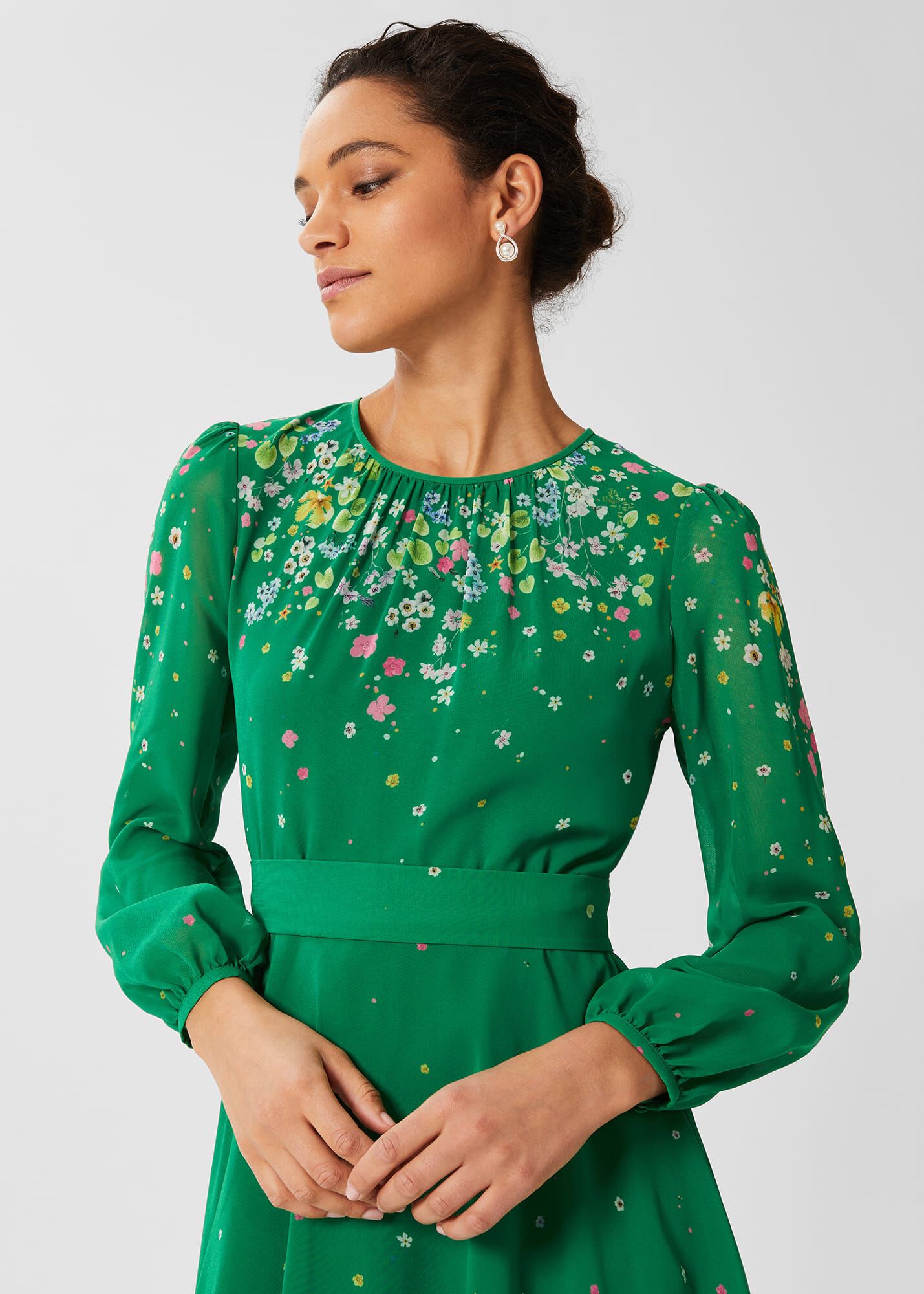 Maria Floral Fit And Flare Dress | Hobbs UK