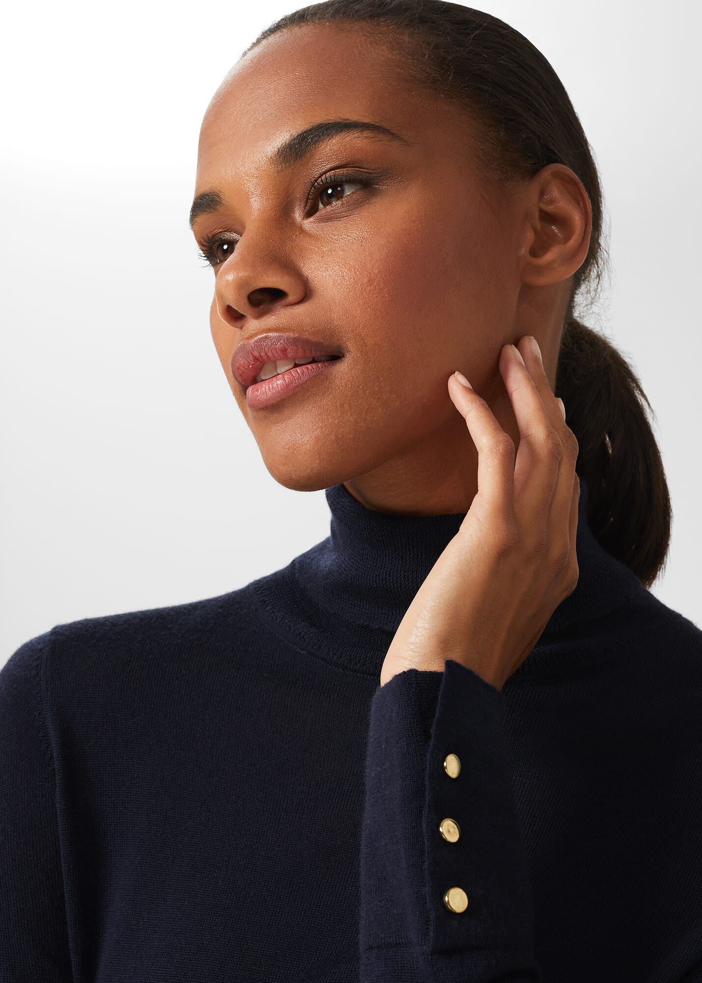 Lara Merino Wool Roll Neck Jumper | Hobbs UK