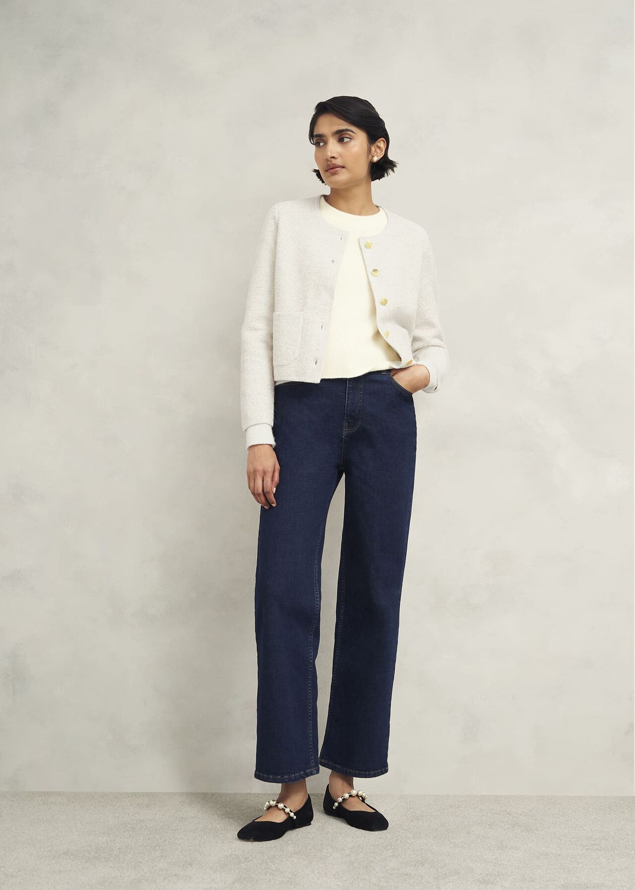 Zayla Sparkle Knitted Jacket | Hobbs UK