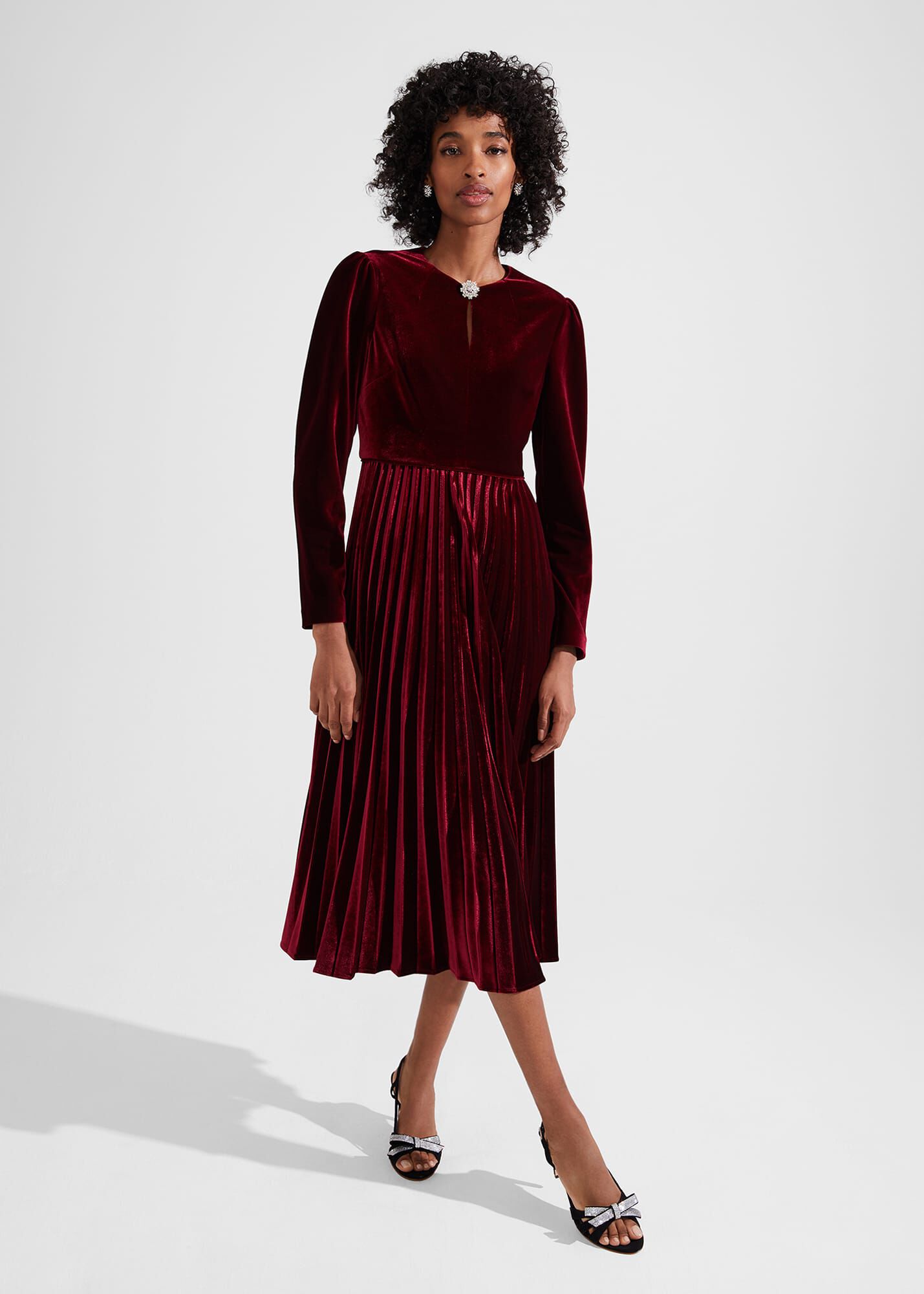 Rosalie Velvet Dress | Hobbs UK