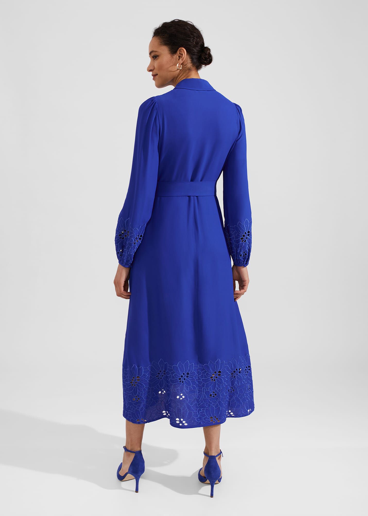 Ada Embroidered Midi Dress | Hobbs US