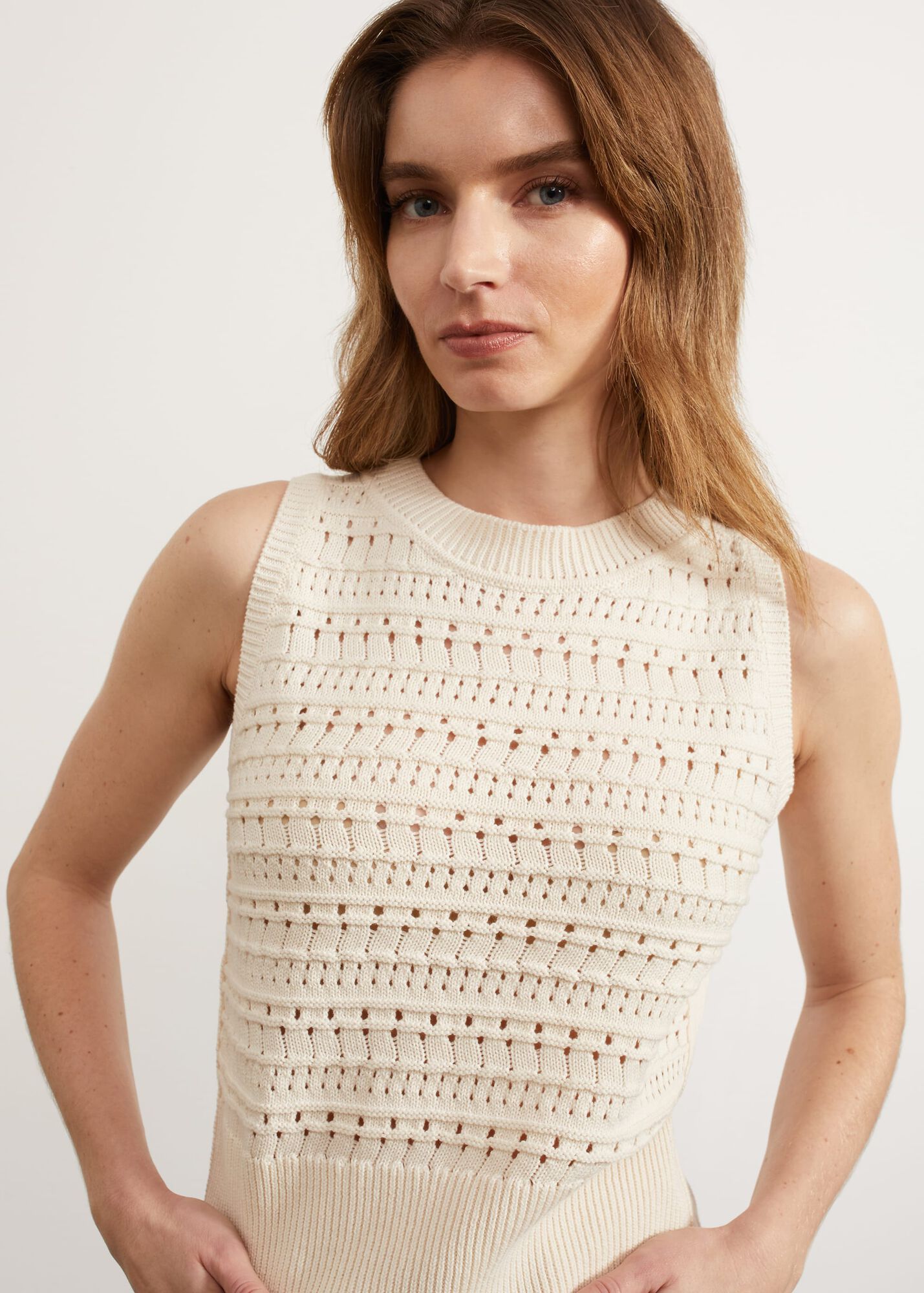Colemere Cotton Knitted Vest | Hobbs UK