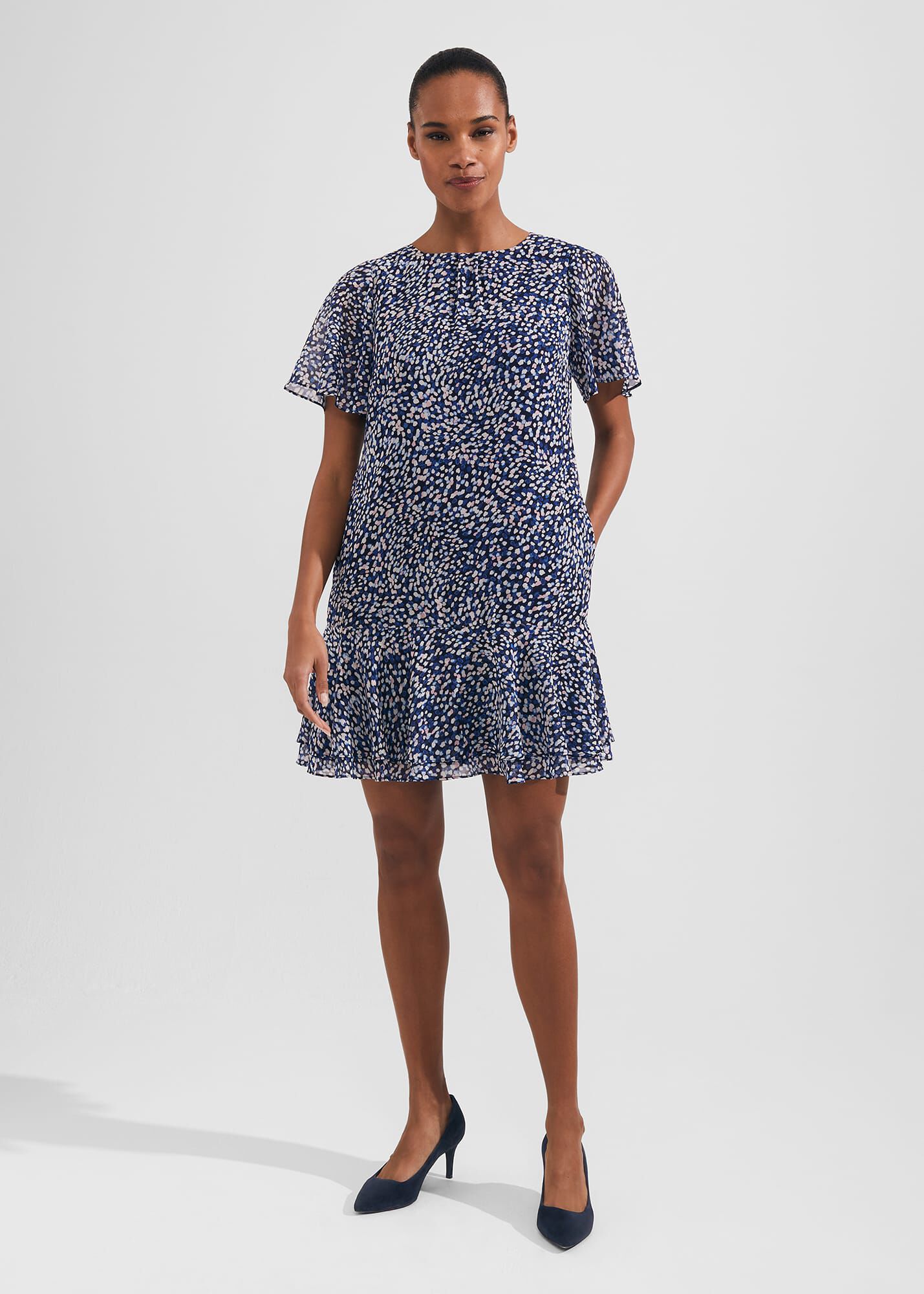 Sadie Printed A Line Dress | Hobbs UK