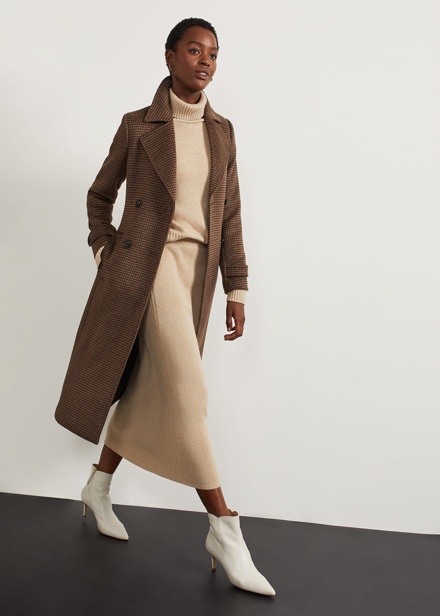 Lovell Co-Ord Wool Cotton Skirt | Hobbs UK