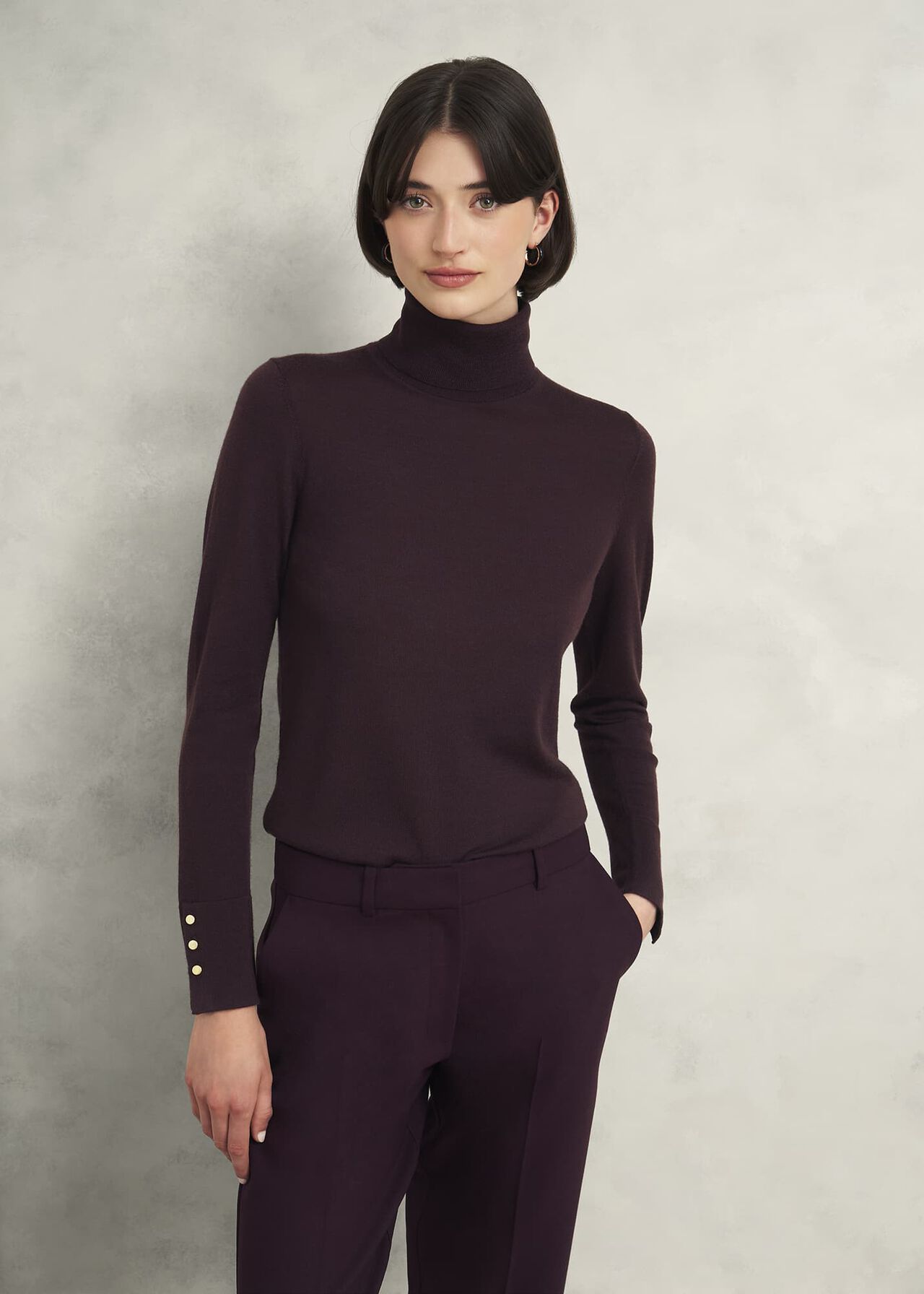 Lara Merino Wool Roll Neck Jumper | Hobbs ROW