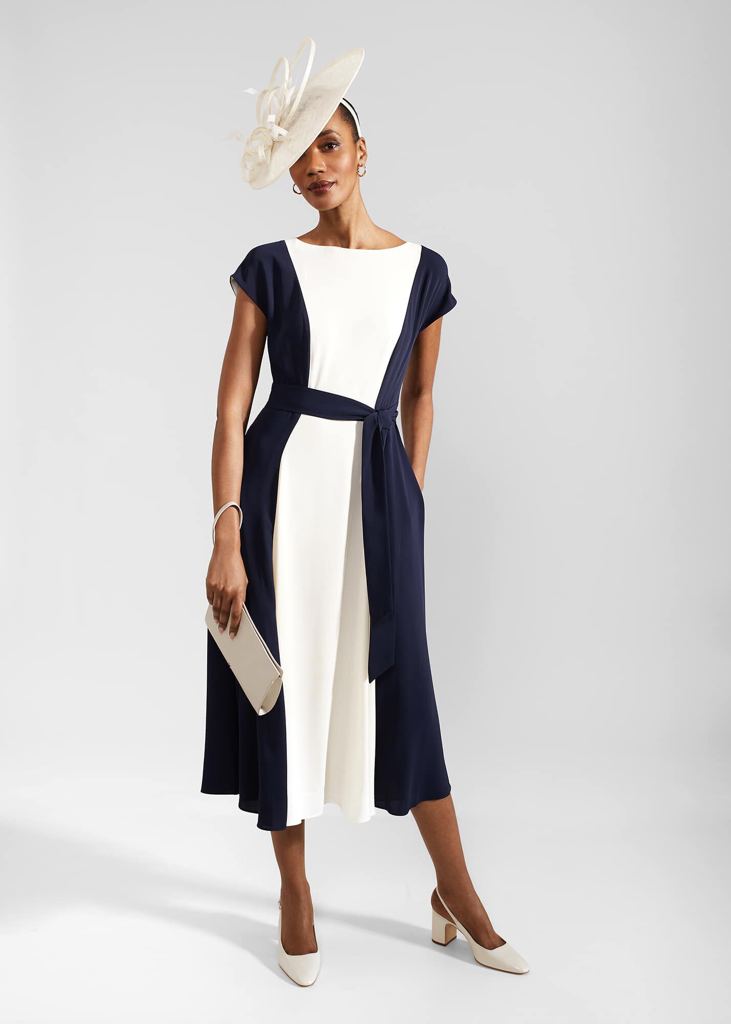 Emery Tie Belted Midi Dress | Hobbs US