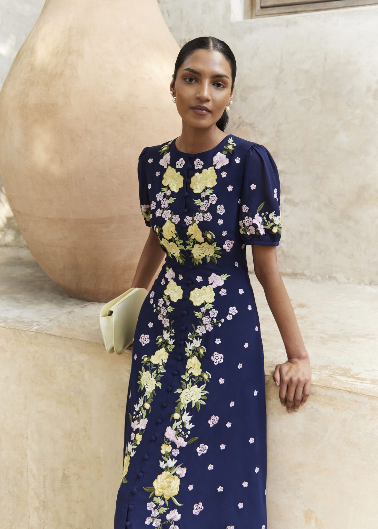 Elva Embroidered Dress | Hobbs US