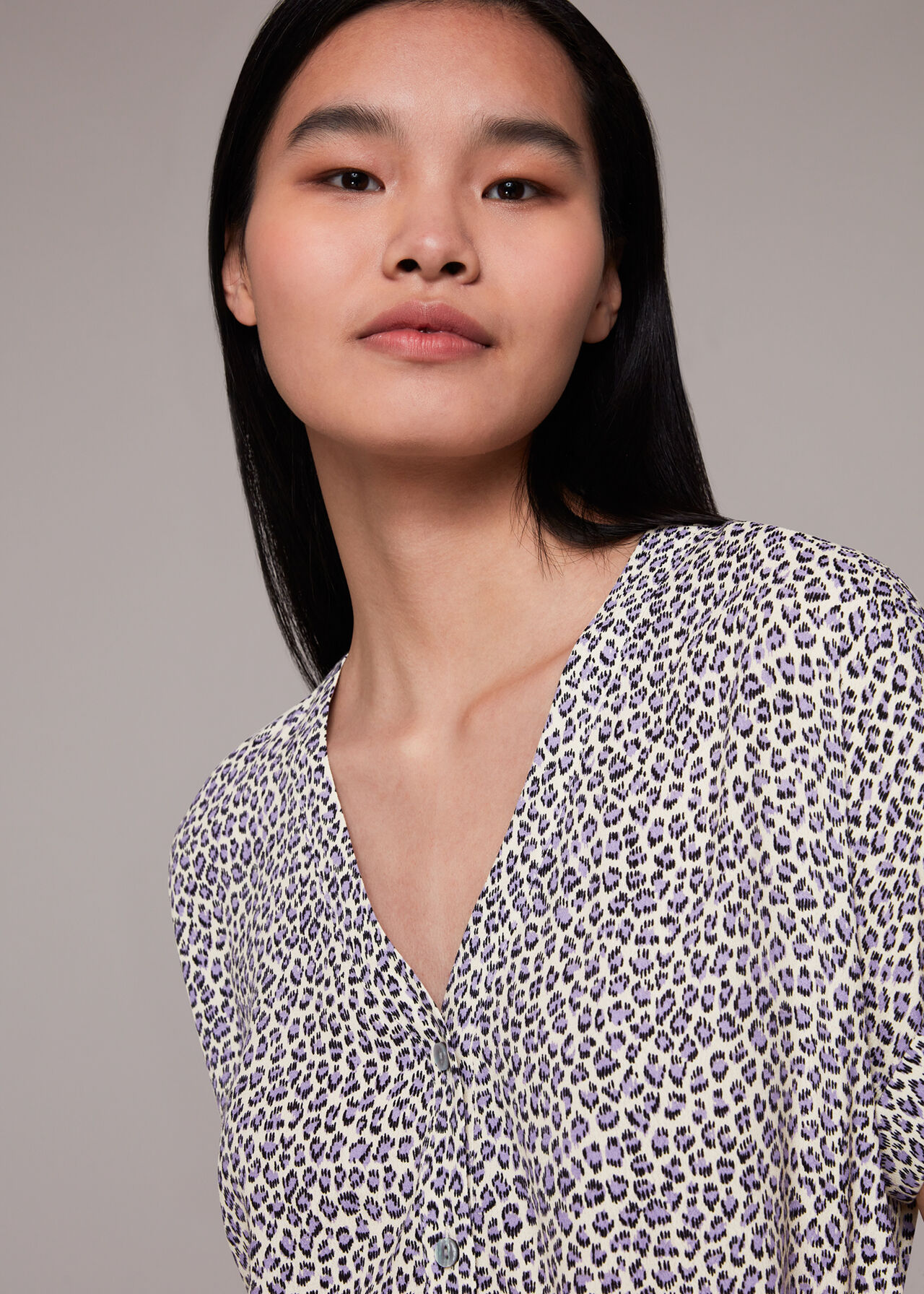 Multicolour Dashed Leopard Top | WHISTLES