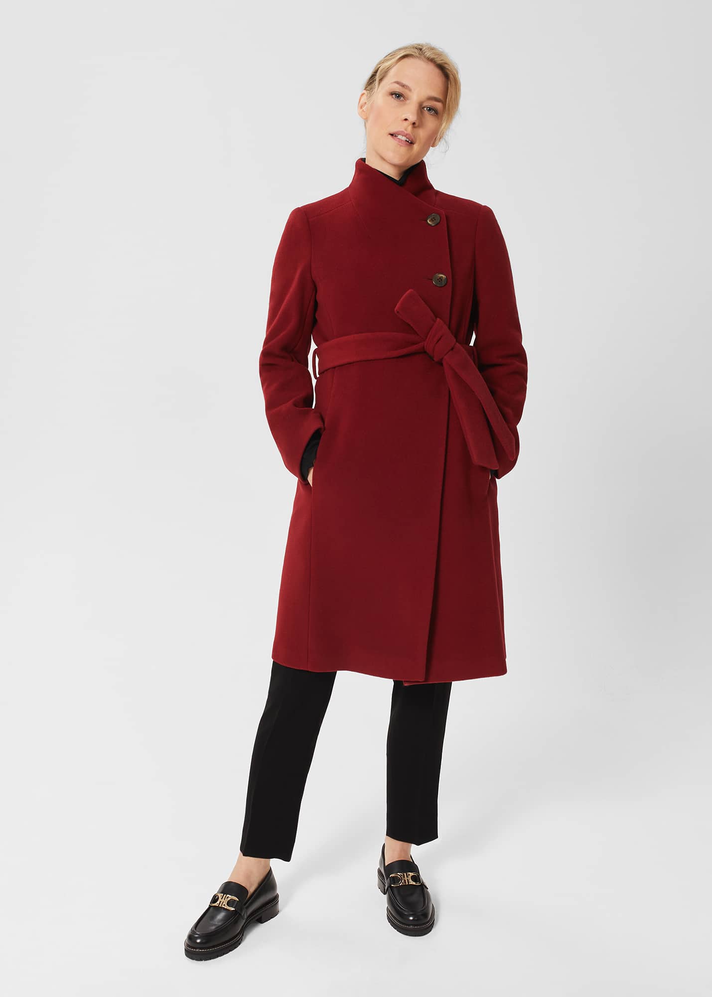 Hobbs Deborah Deep Red Dress and Matching Jacket