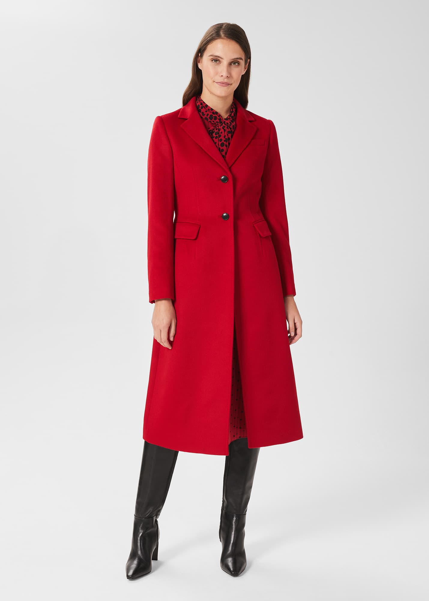 Hobbs Deborah Deep Red Dress and Matching Jacket